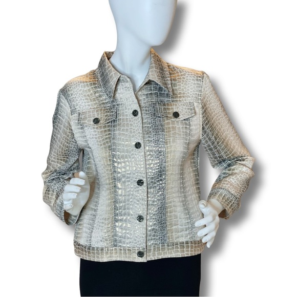 Ruby Rd. | Jackets & Coats | Ruby Rd Metallic Snake Skin Jacket | Poshmark